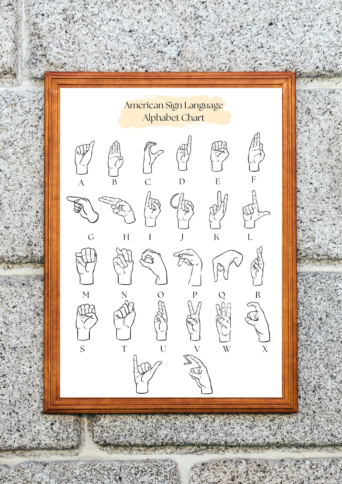 American Sign Language Alphabet Chart ABC Sign Language Sign Language ...