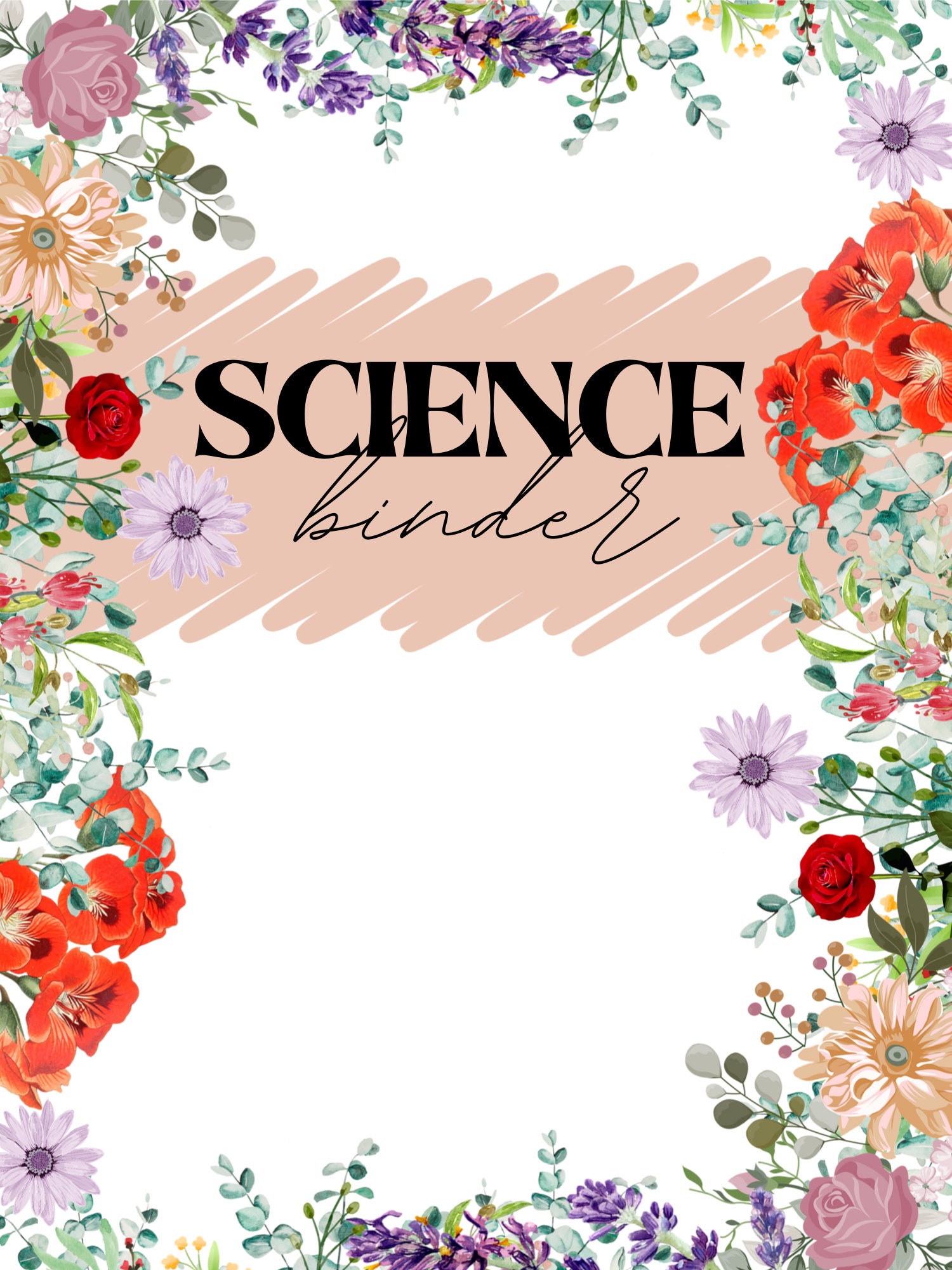 Girly Binder Covers Printable and Editable Binder Covers Elementary ...