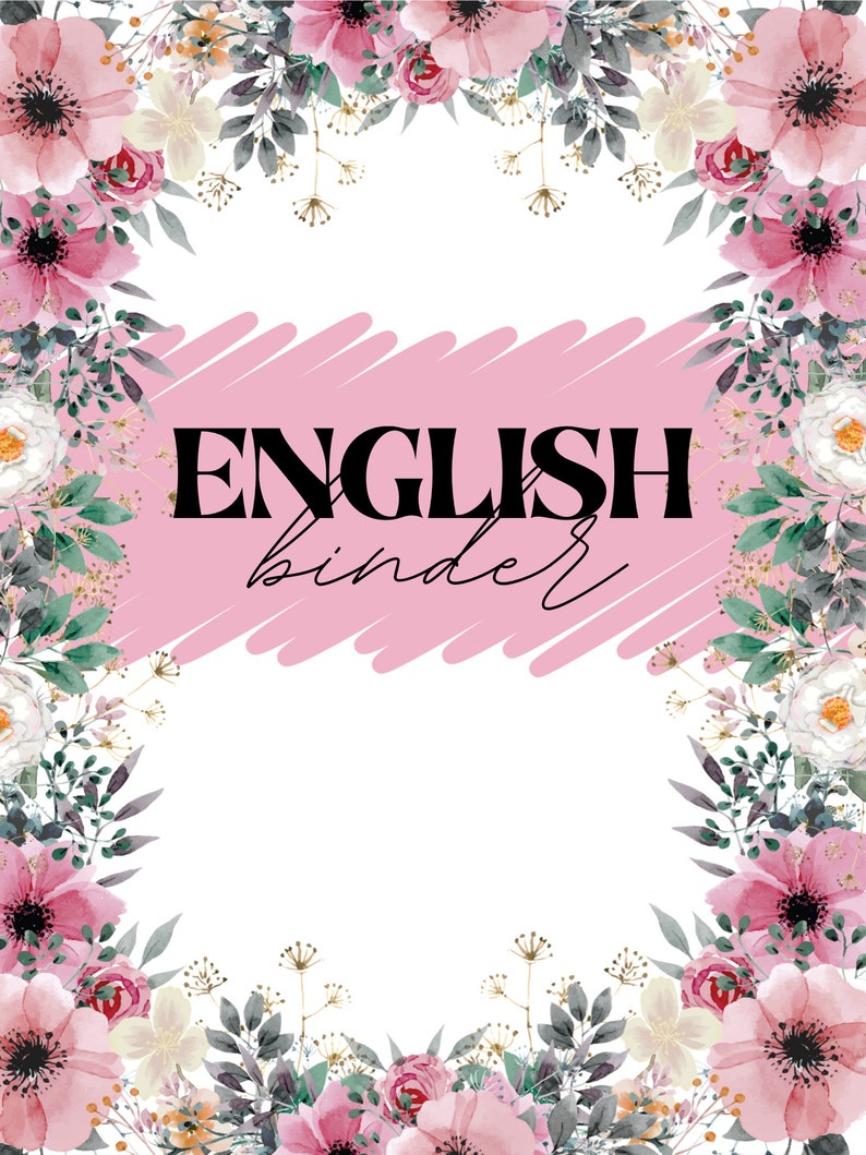 Girly Binder Covers Printable and Editable Binder Covers Elementary ...