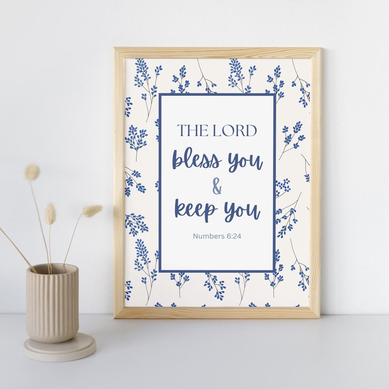 Numbers 6:24, the Lord Bless You and Keep You Printable Bible Scripture ...