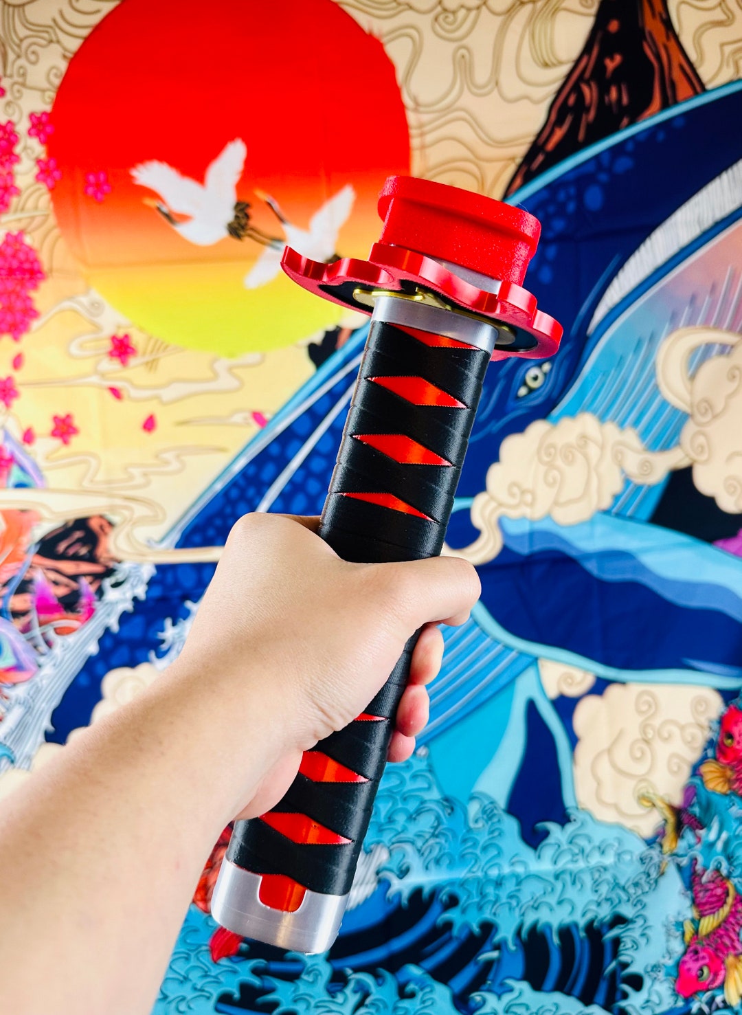 Hand-painted Real Size Demon Anime 3d-printed Collapsing Katana ...