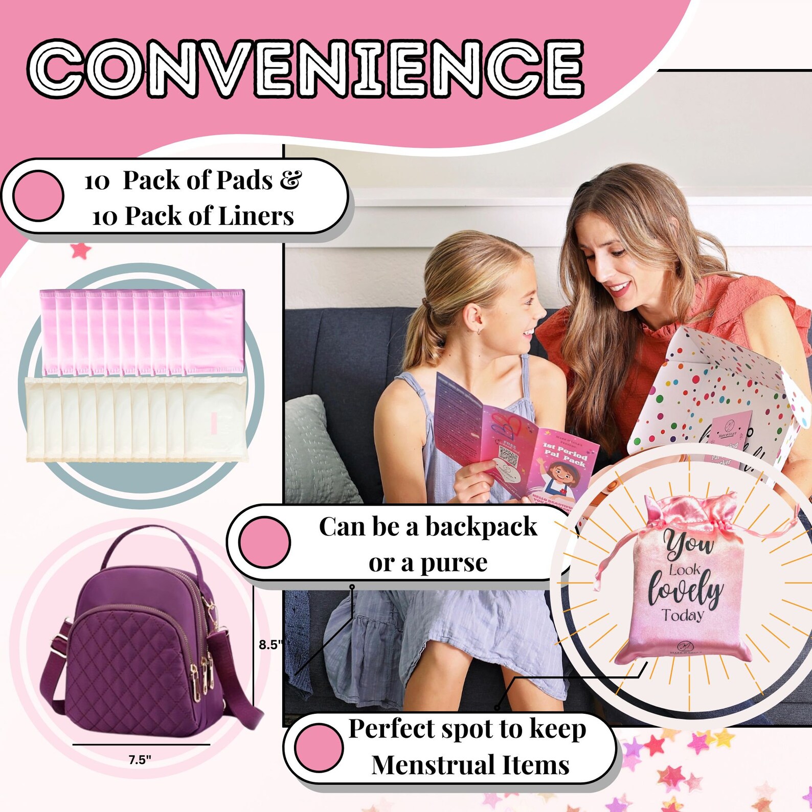 First Period Kit Gift Box for Teens and Tweens First Period Box 1st ...