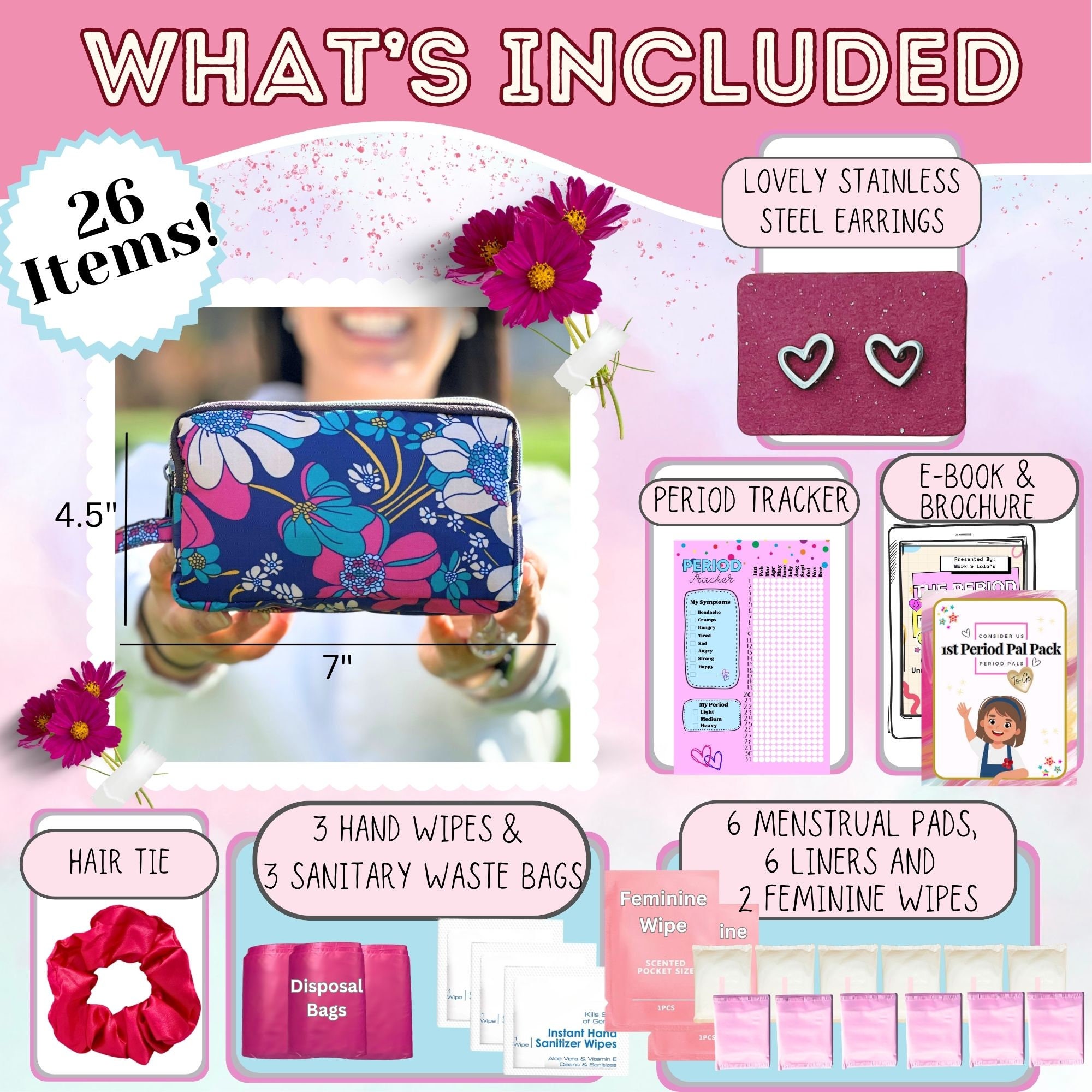 First Period Kit for Girls Tween 1st Period Starter Kit Period Box ...