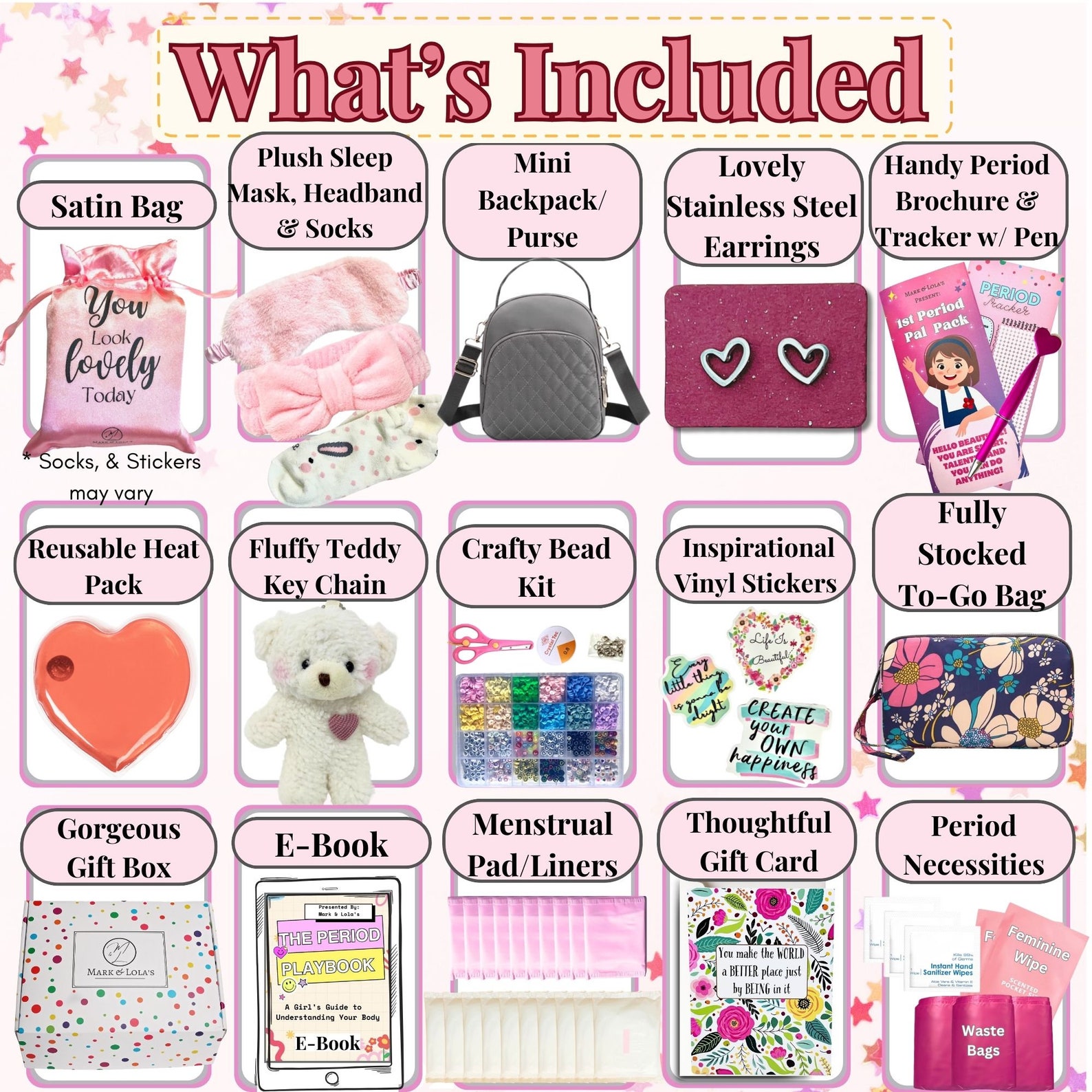 First Period Kit Gift Box for Teens and Tweens First Period Box 1st ...