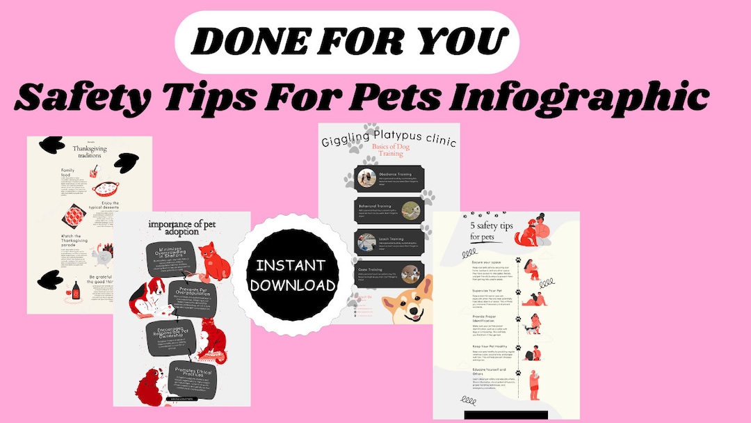 Safety Tips for Pets Infographic Pet Checklists, Pet Worksheets, Pet ...