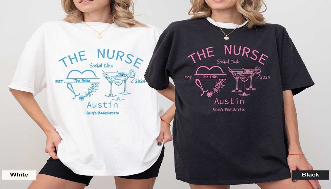 Personalized Bachelorette Party Matching Shirts for Nurses Custom Nurse ...