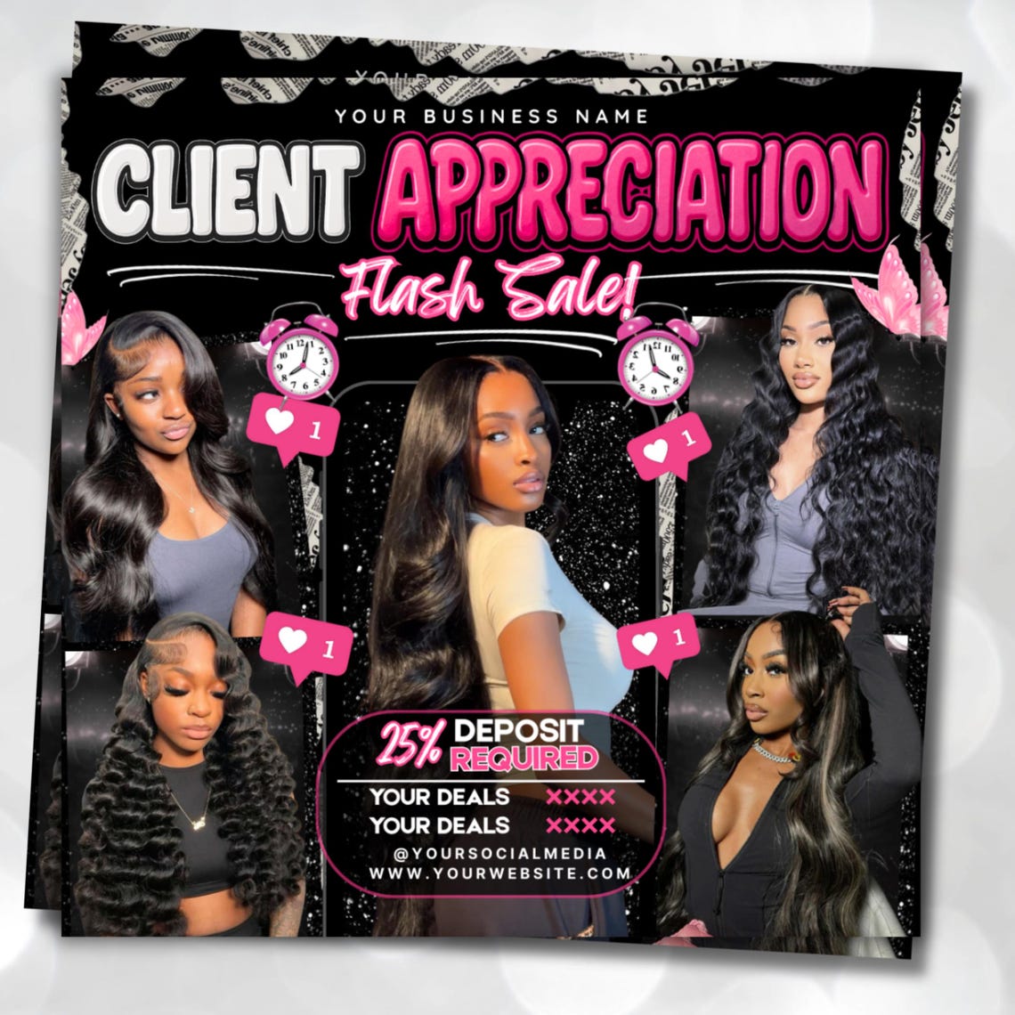 Client Appreciation Flyer, Client Appreciation Sale Flyer, Book Now ...