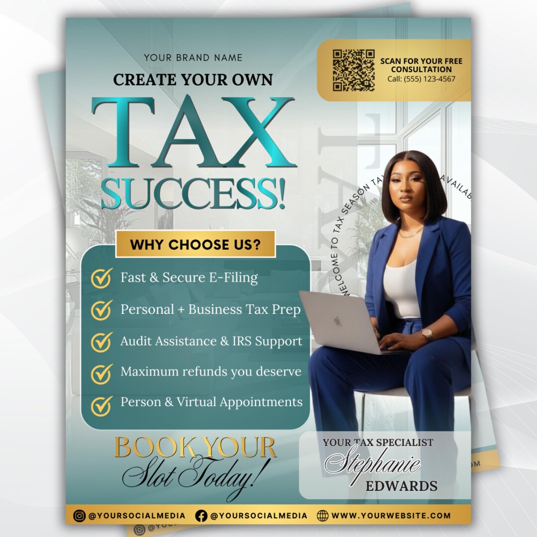 Professional Tax Service Flyer,tax Season, Modern Tax Prep Flyer,tax ...