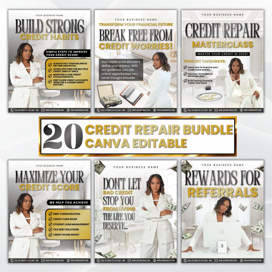 Credit Repair Instagram Post,credit Repair Social Media Template,credit ...