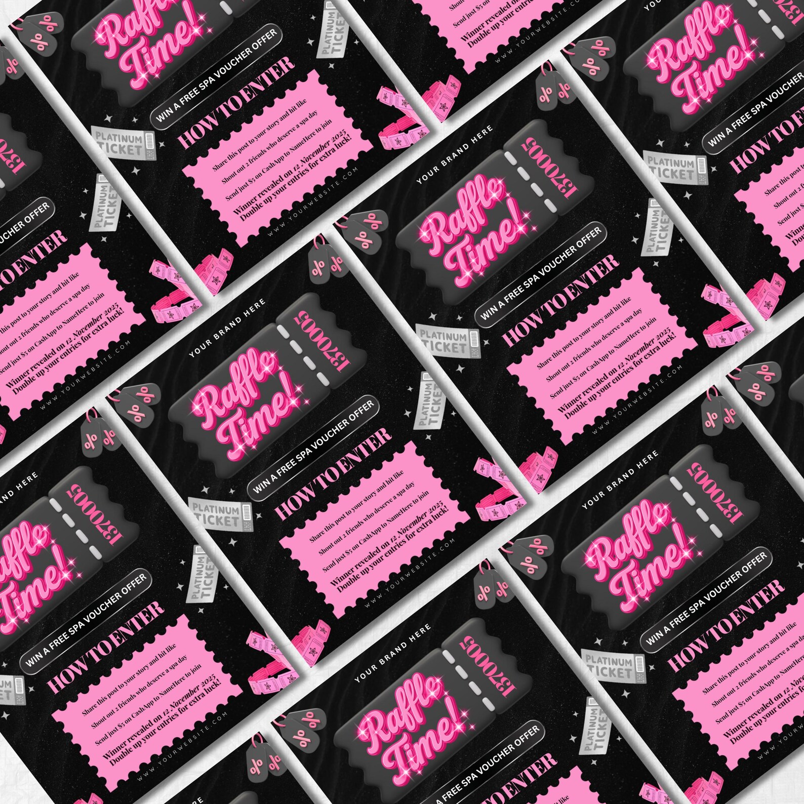 Editable Raffle Flyer Template for Giveaways & Contests | DIY Beauty ...