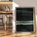 Moody Abstract Painting Deep Dark Green Contemporary Home Decor Modern ...