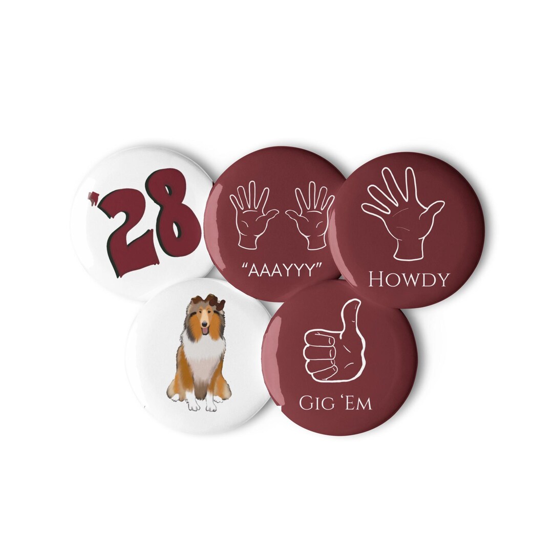 Aggie Game Day Buttons Class of '28 Set | Aggie Pinback Buttons | Texas ...