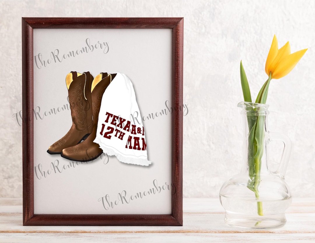 8x10 | Aggie Girl Boots Poster | Texas A&M Boots | 12th Man Towel ...