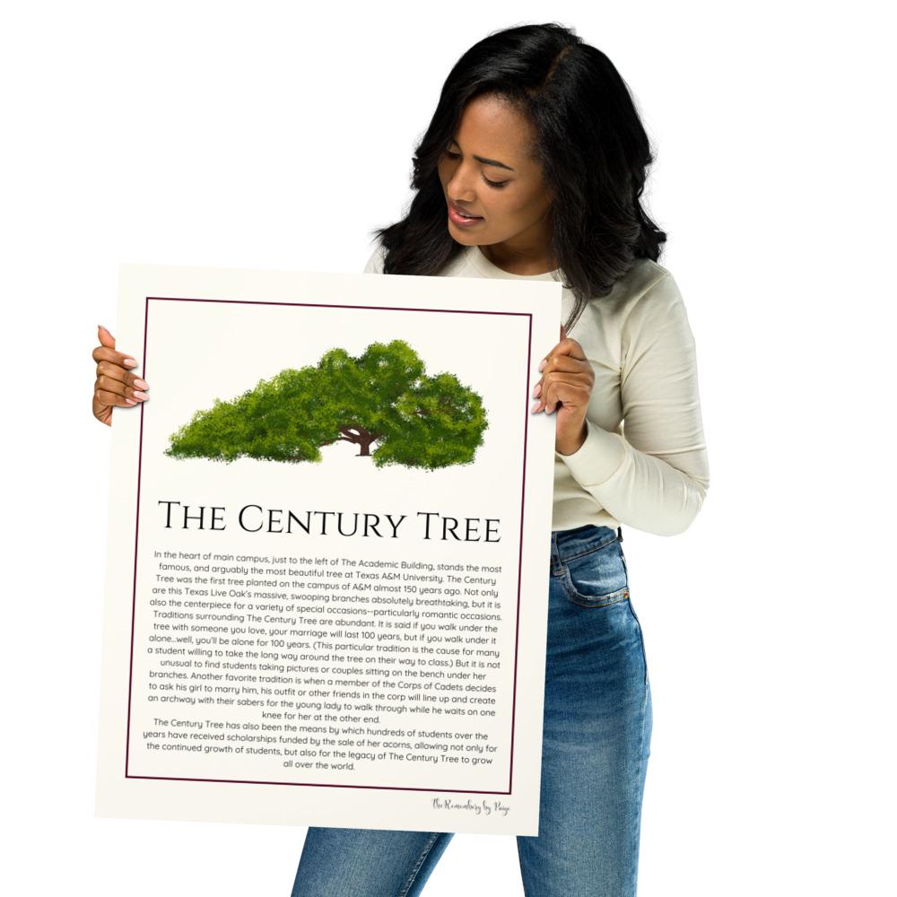 The Century Tree 16x20 Poster | Trees of Texas A&M Collection | TAMU ...