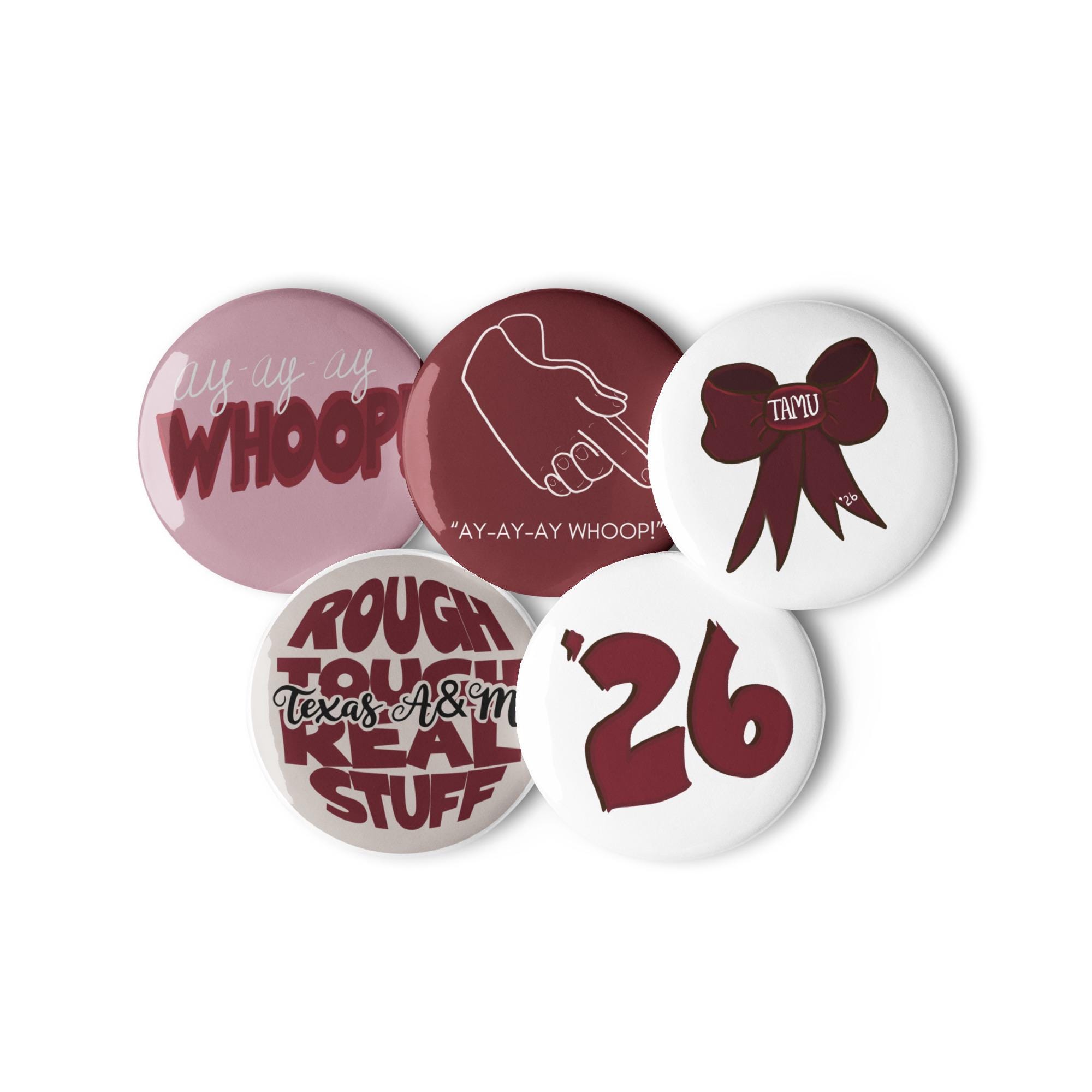 Aggie Game Day Buttons Class of '26 Set | Aggie Pinback Buttons | Texas ...