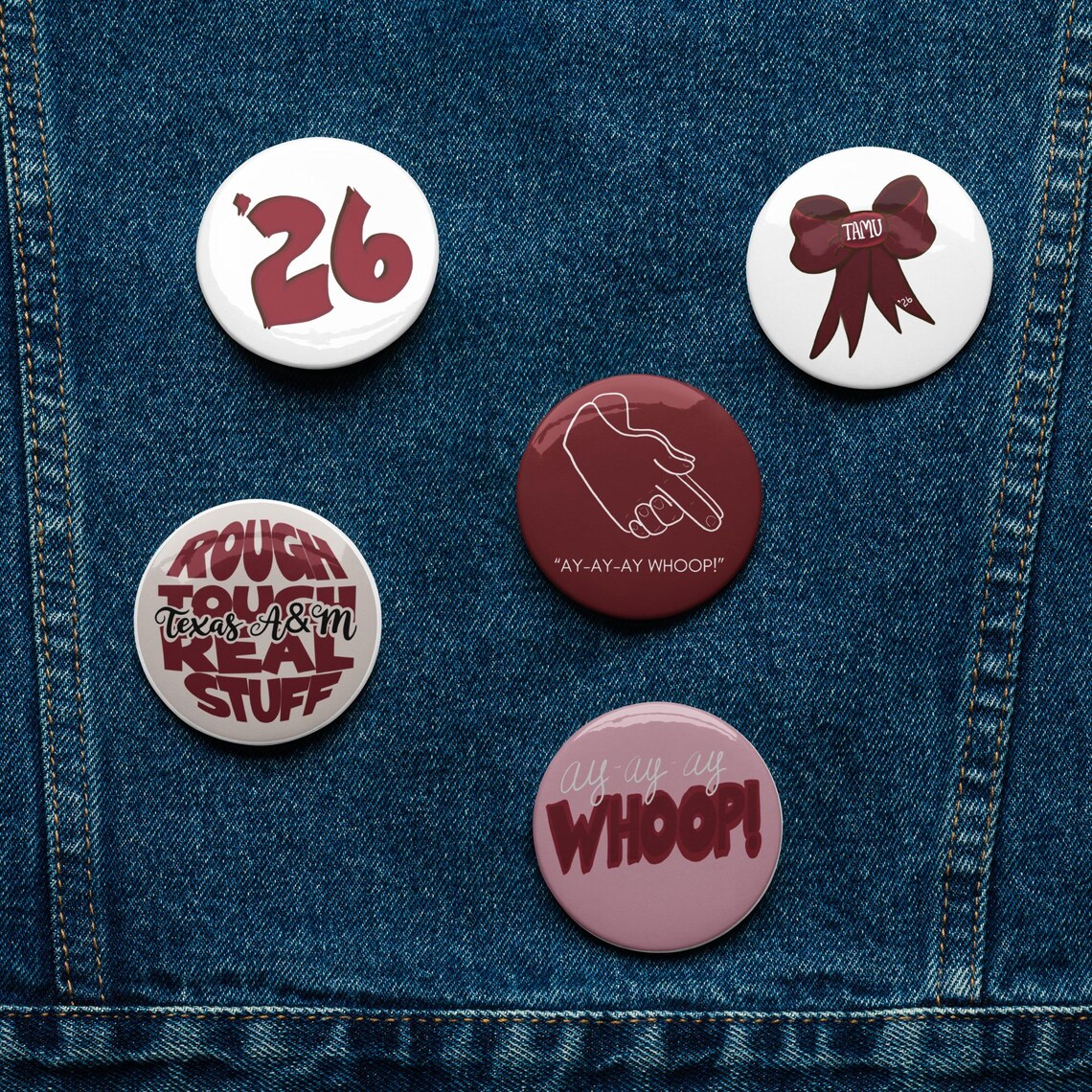 Aggie Game Day Buttons Class of '26 Set | Aggie Pinback Buttons | Texas ...