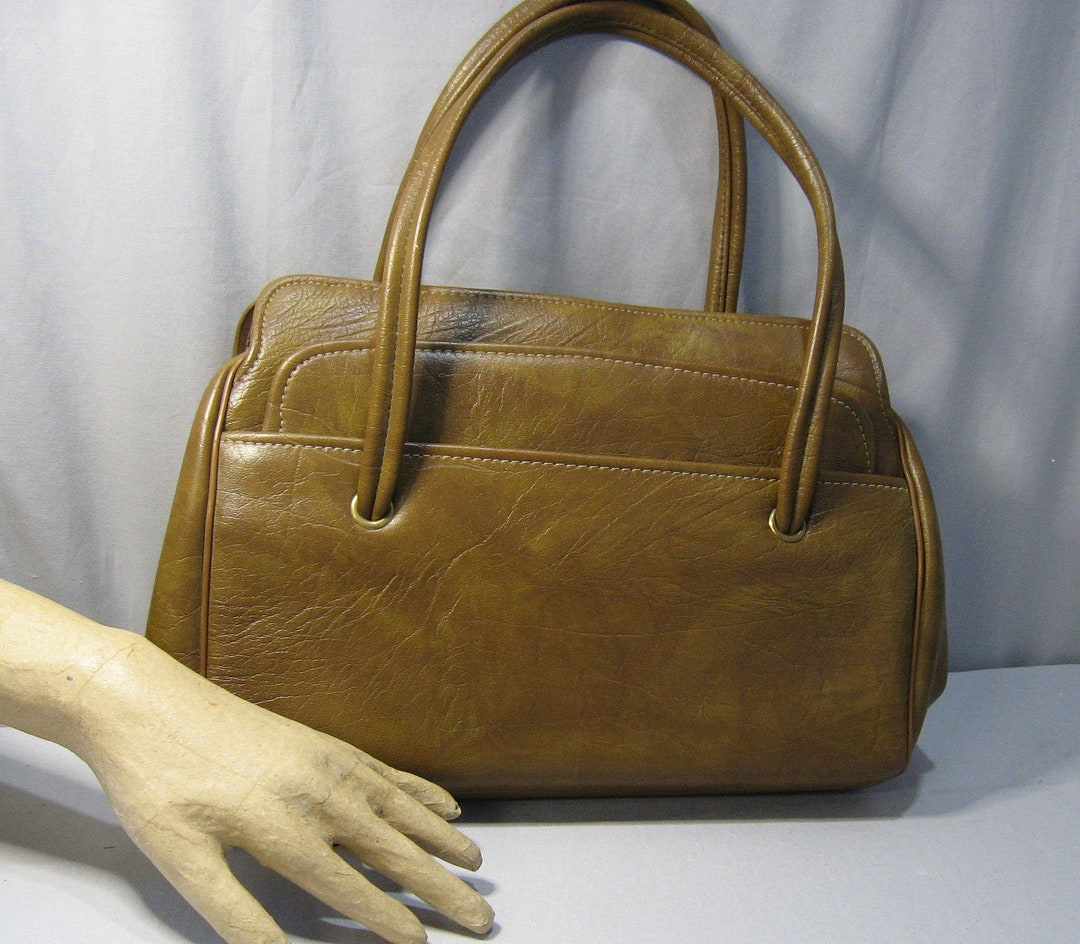 Vintage Vinyl Top Handled Pocketbook 1960s - Etsy