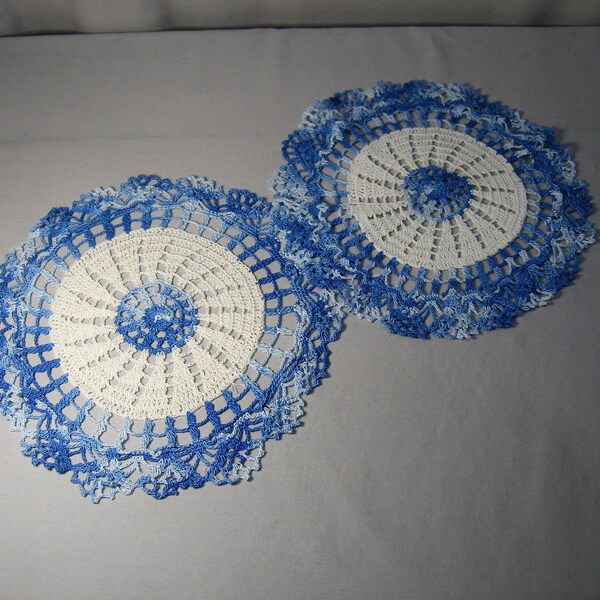 Blue Doilies - Etsy