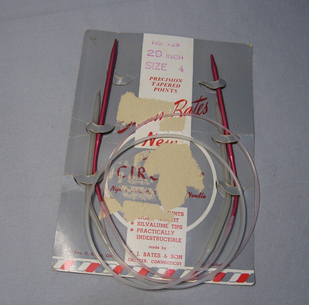 Vintage Susan Bates Circular Plastic Knitting Needles Size 4 Original ...