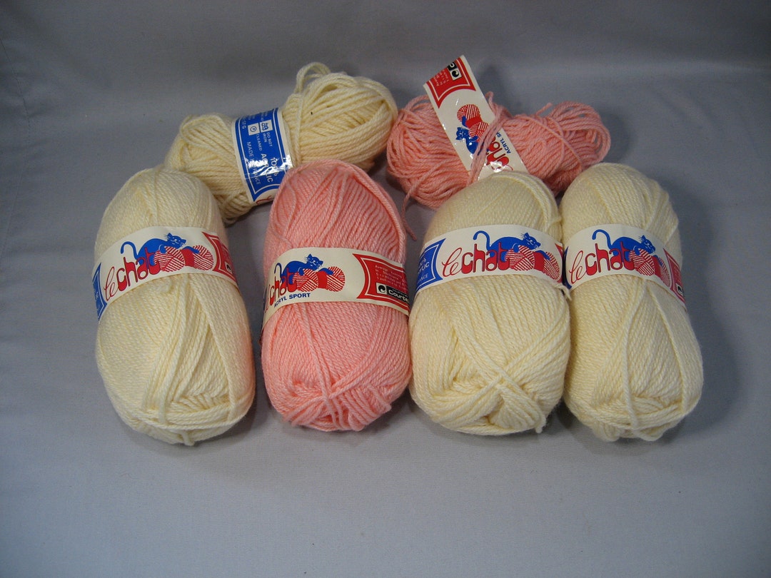 Vintage Le Chat Acrylic Sport Yarn - 10 Ounces in All - Etsy