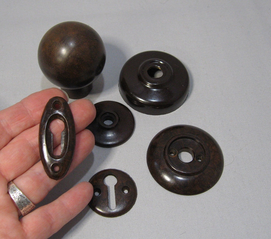 Destash Vintage Bakelite Door Knob, Escutcheons, Etc. - Etsy