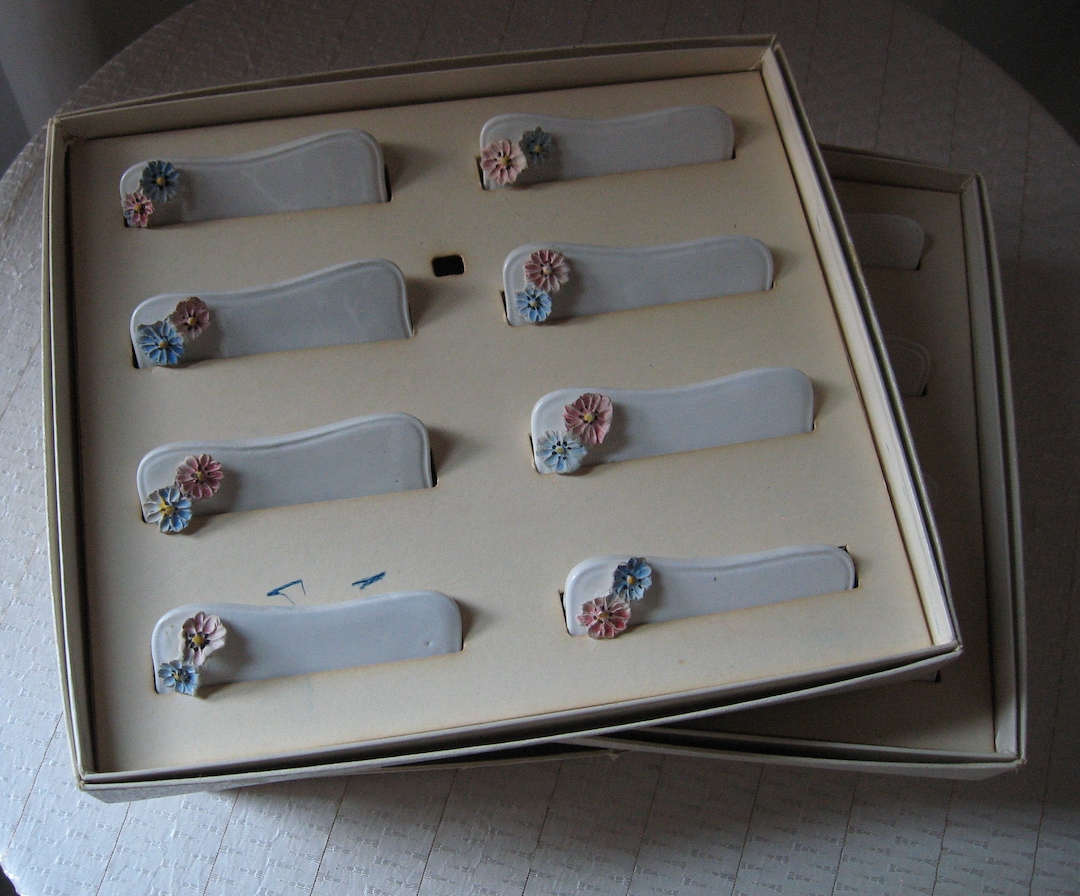 Vintage Porcelain Place Setting Markers - Sold in Boxed Sets of 8 - Etsy