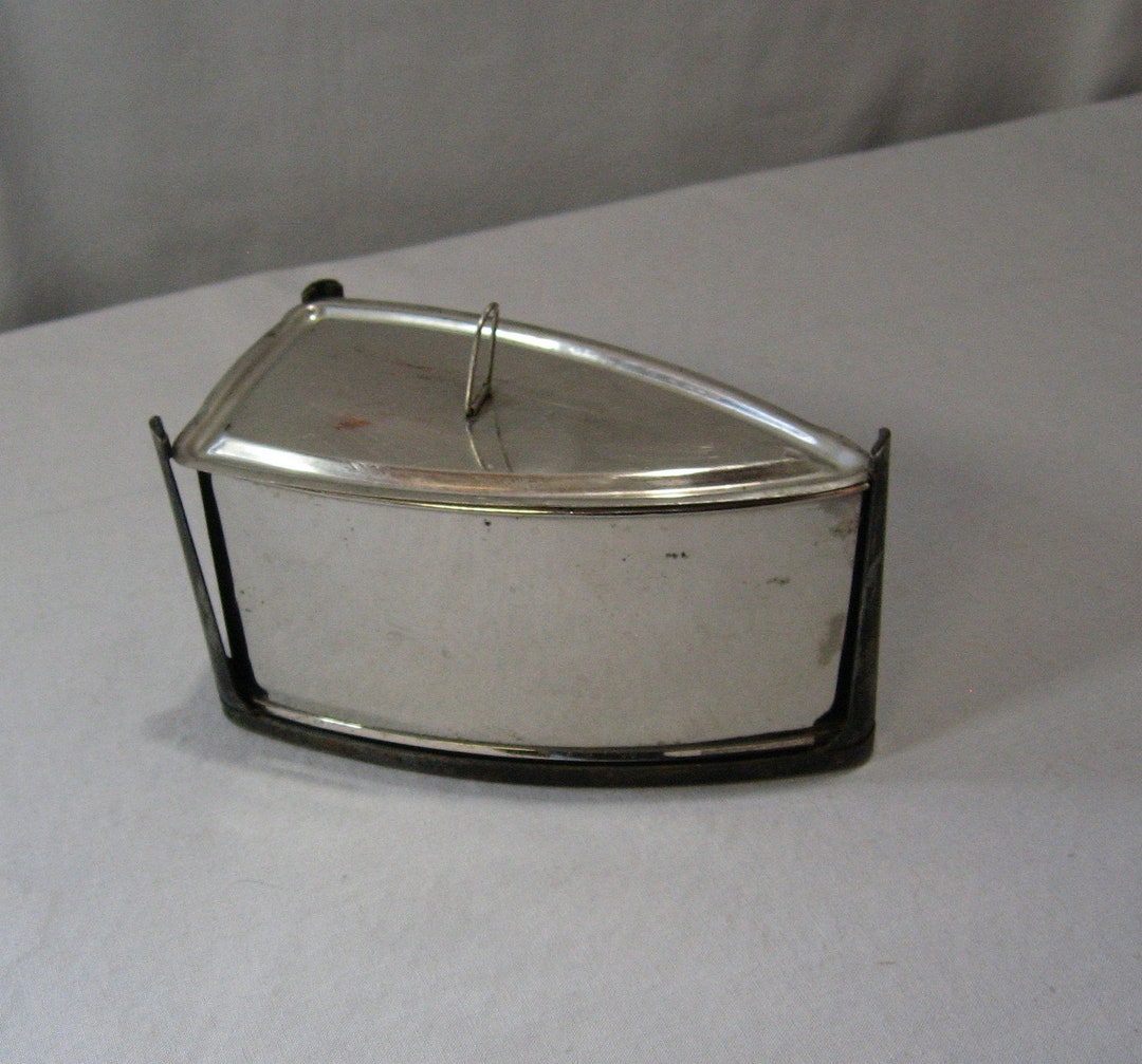 Vintage Chrome Sad Iron Holder - Etsy