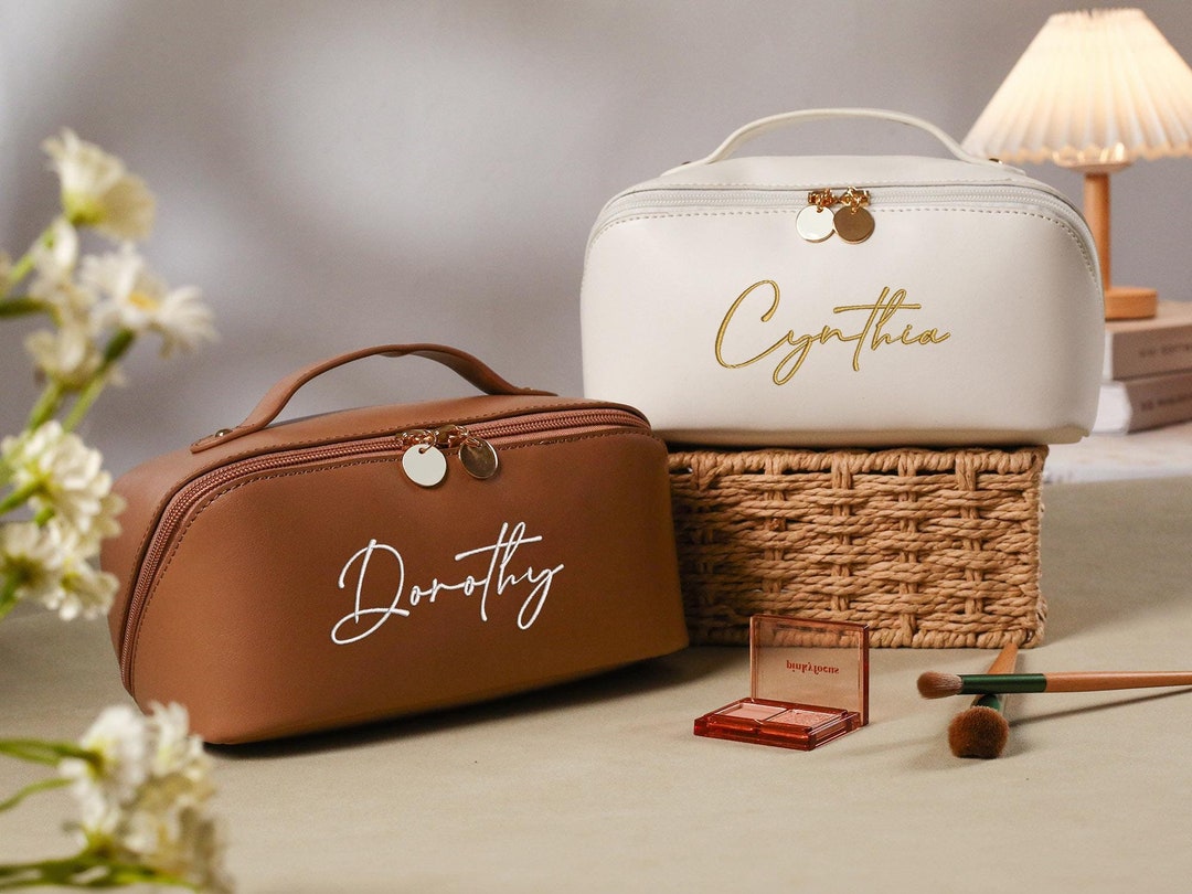 Embroidered Makeup Bag With Name,christmas Gift Women,wedding ...