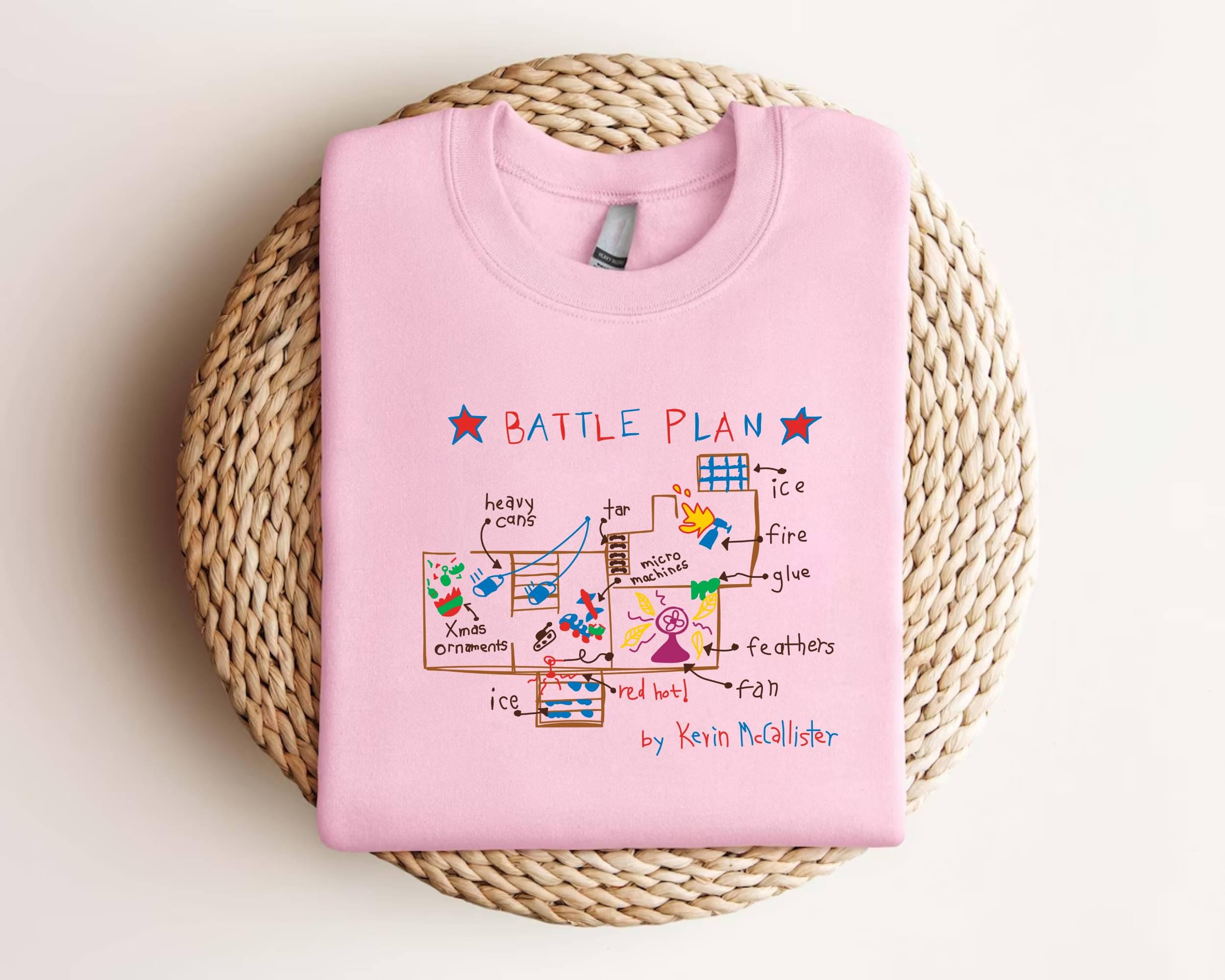 Home Alone Battle Plan Map Sweatshirt,christmas Battle Plan Sweat,funny ...