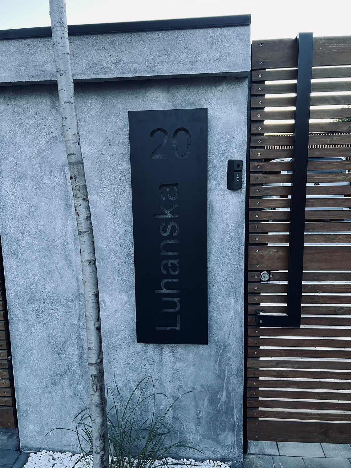 Modern LED Number, Custom Metal Address Plaque, Backlit Address Sign ...