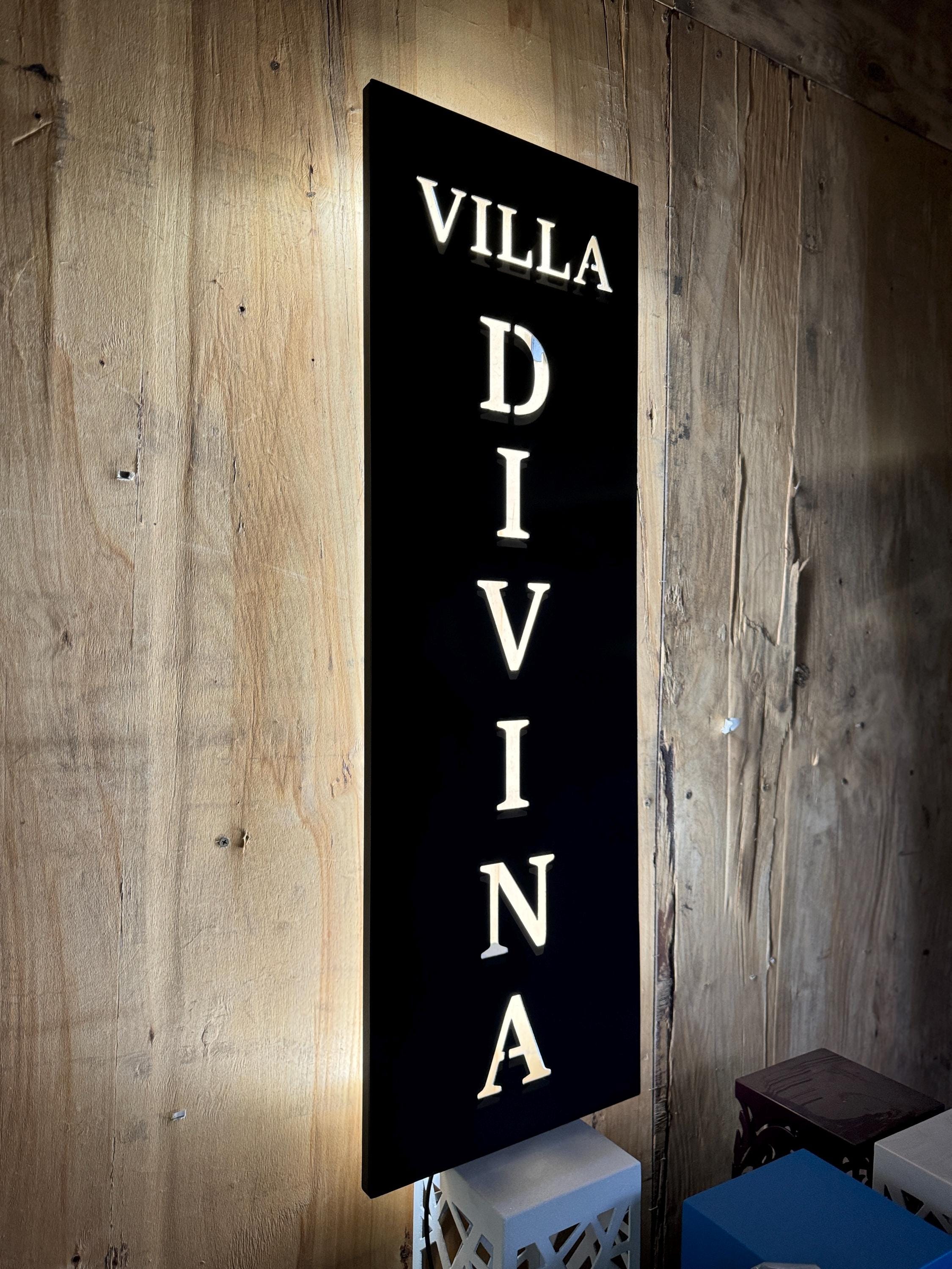 LED House Number Sign: Laser Cut Metal, Personalized Outdoor Decor - Etsy