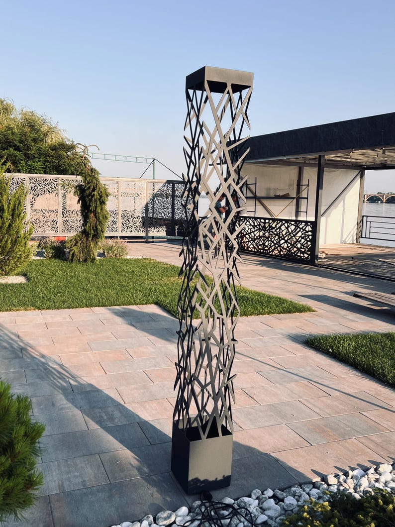 Outdoor Path Lighting, Industrial Floor Lamp, Metal Art Lamp, Modern ...