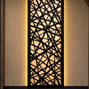 Metal Privacy Screen With LED Backlight | Laser Cut Outdoor Wall Panel ...