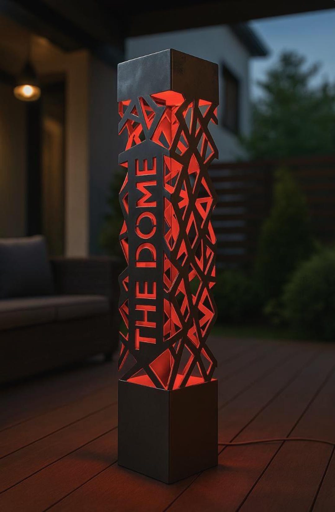 Personalized Metal Floor Lamp, Modern Loft Garden Lighting - Etsy