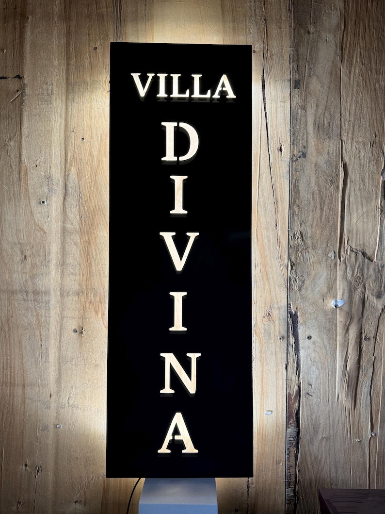 Outdoor Sign, Custom House Number Sign, Weatherproof LED House Number ...