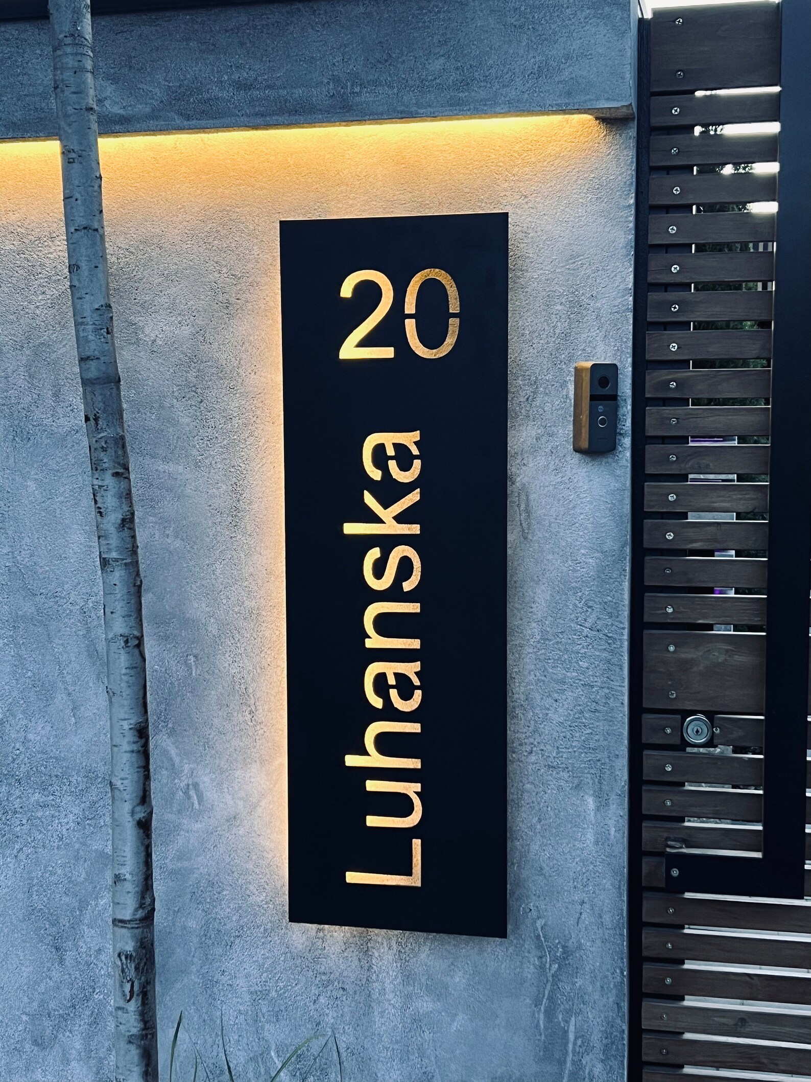 Modern LED Number, Custom Metal Address Plaque, Backlit Address Sign ...