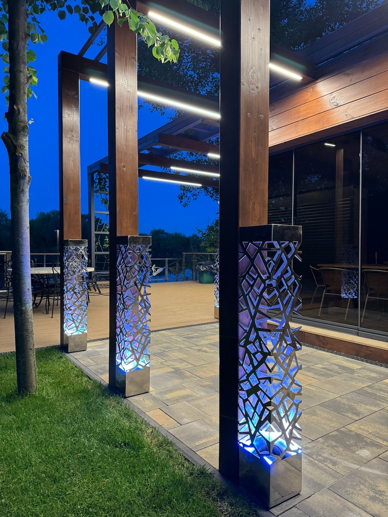 Metal Garden Lamp, Modern Lamps, Loft Outdoor Decor Patio, Outdoor ...