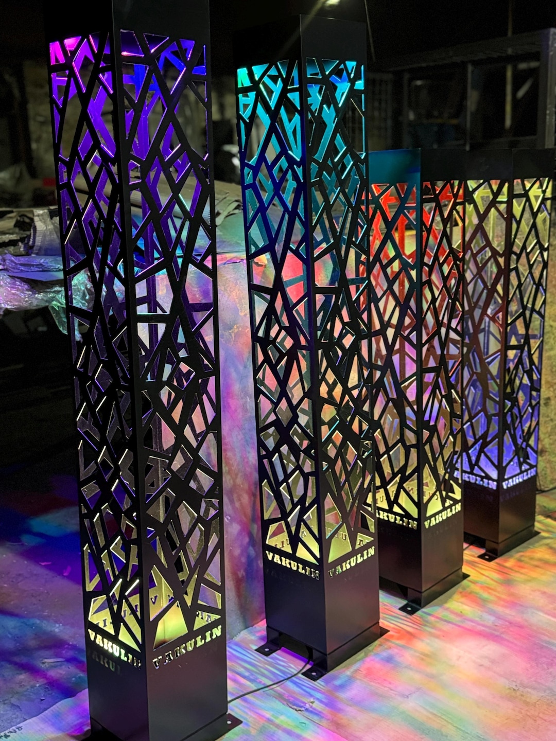 Custom Backlit Metal LED Column | Modern Outdoor Architectural Light - Etsy