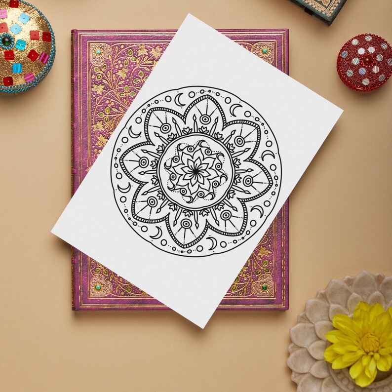 10 Mandala Coloring Pages Bundle Print or Paint on Tablet 10 Designs ...