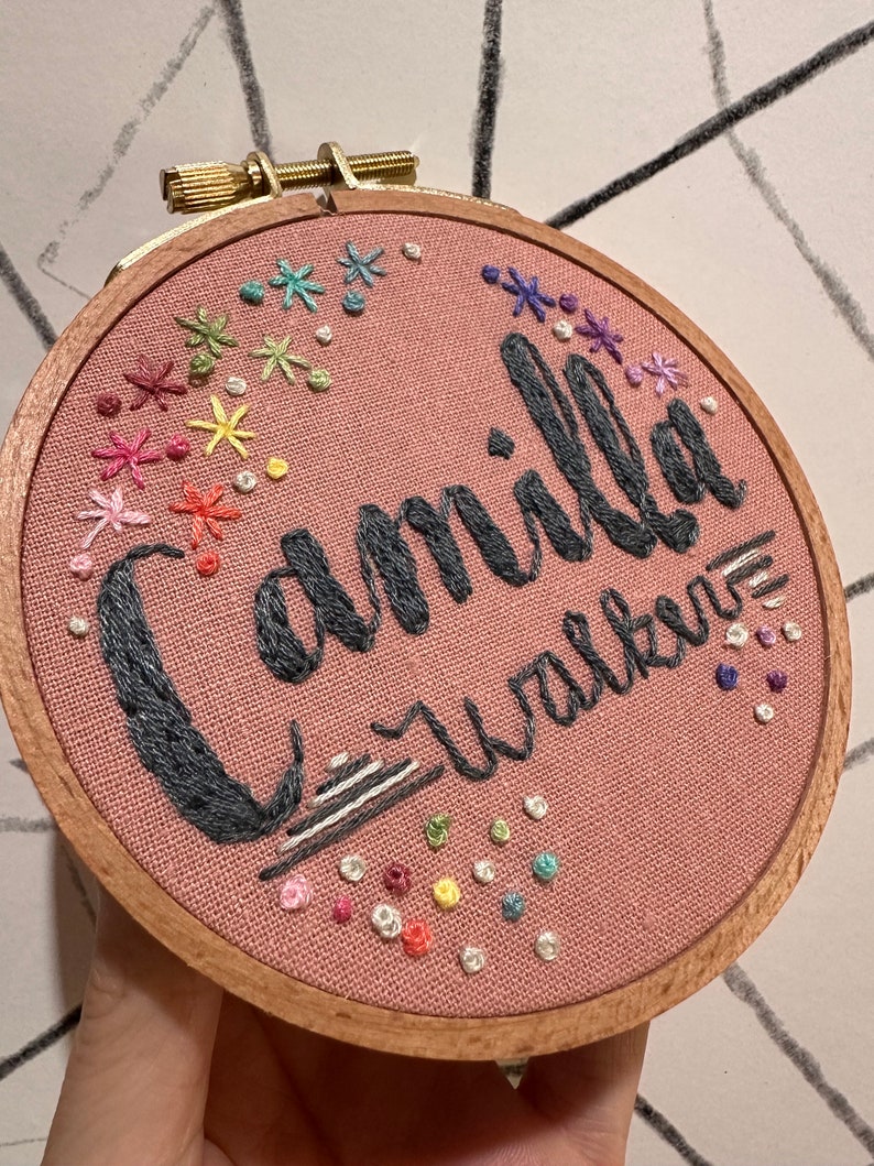Custom Embroidered Hoop - Etsy