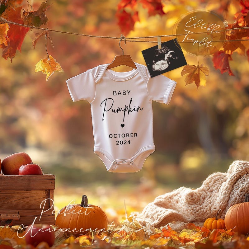 October Baby Announcement - Etsy