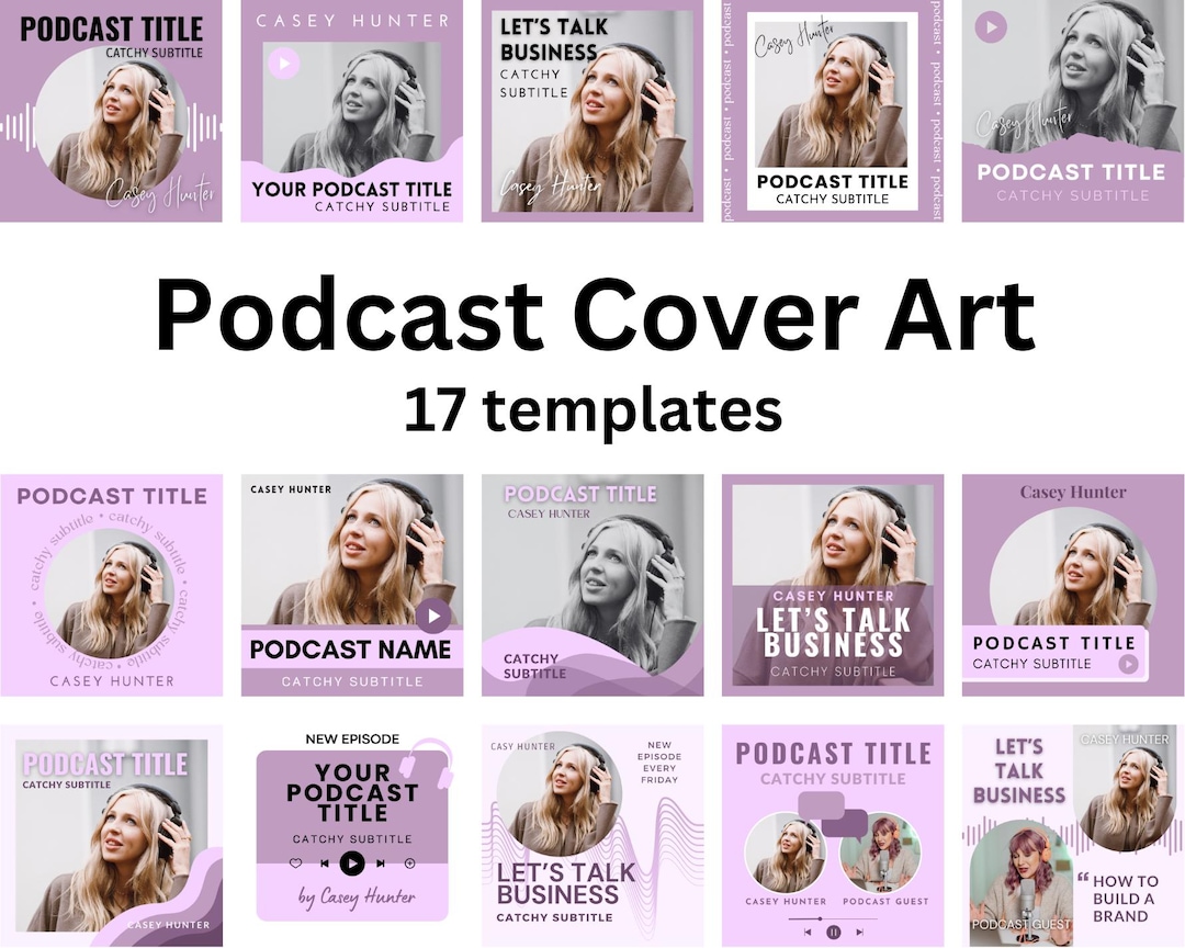 Podcast Cover Art Templates 17 Editable Podcast Cover Templates - Etsy