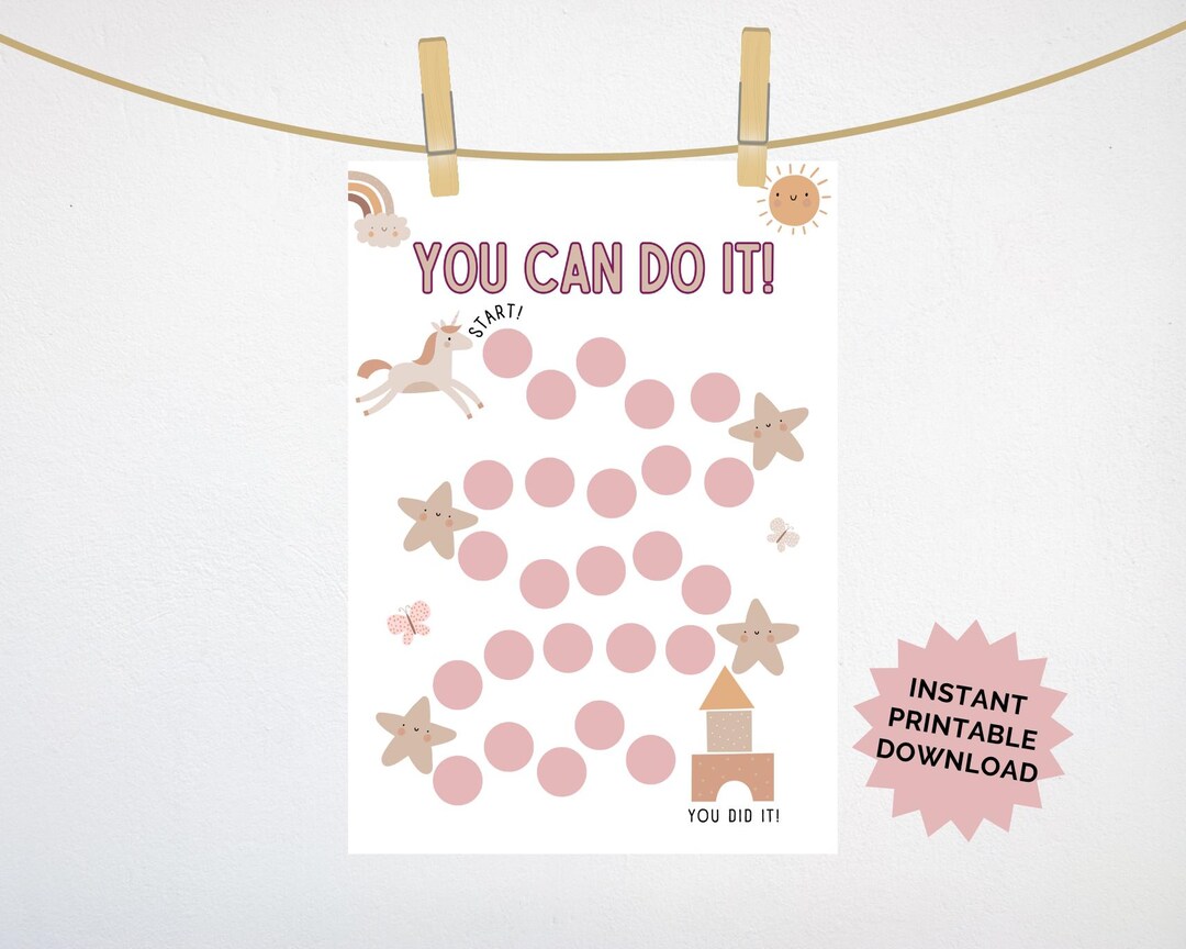 Reward Chart for Kids Fun and Motivating Instant Digital Download Cute ...