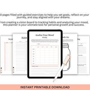 2025 Vision Board Planner | Manifestation Planner | Goal Setting ...