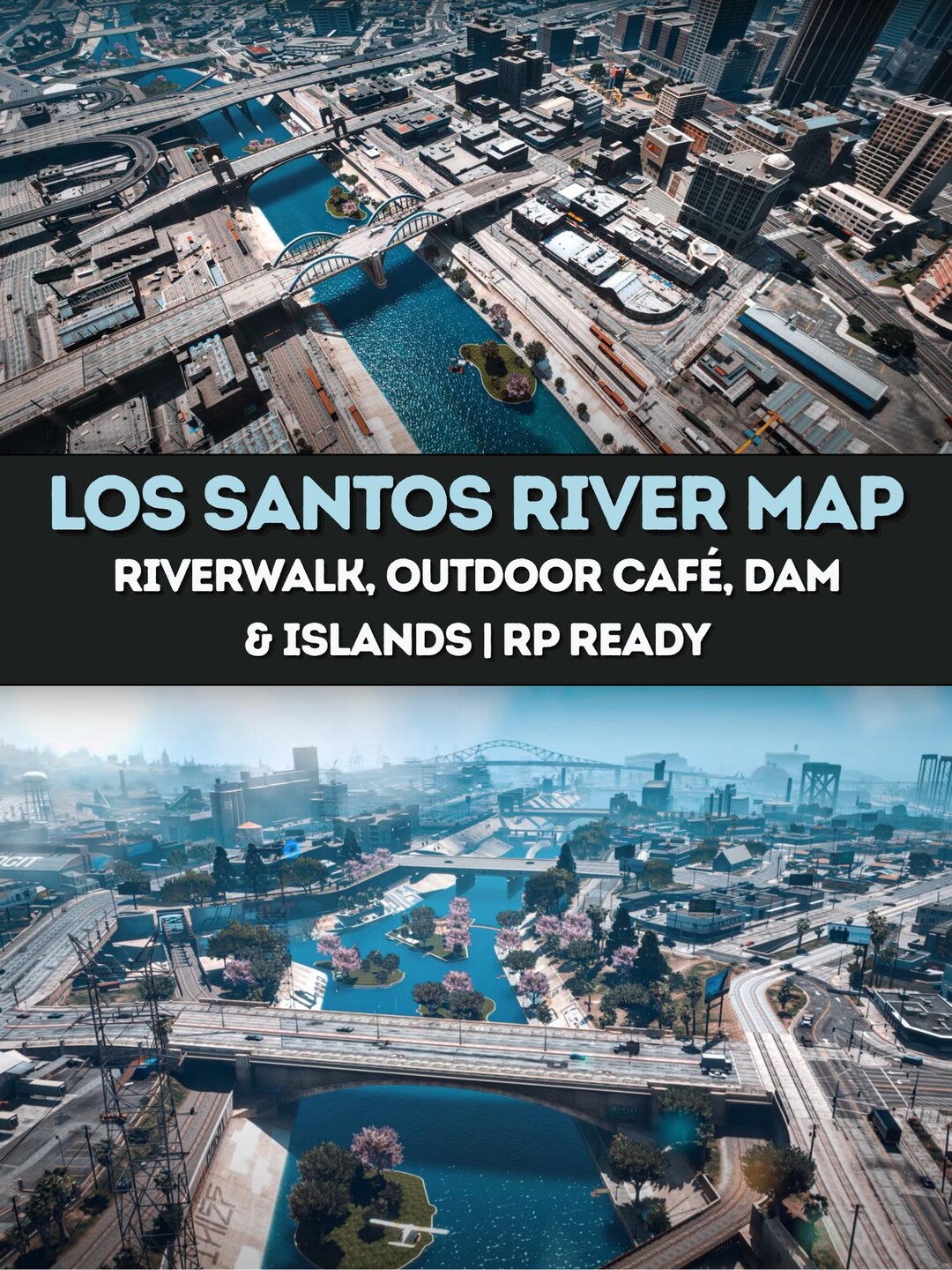 Fivem Los Santos River MLO | Riverwalk Map With Dam Outdoor Cafe and ...