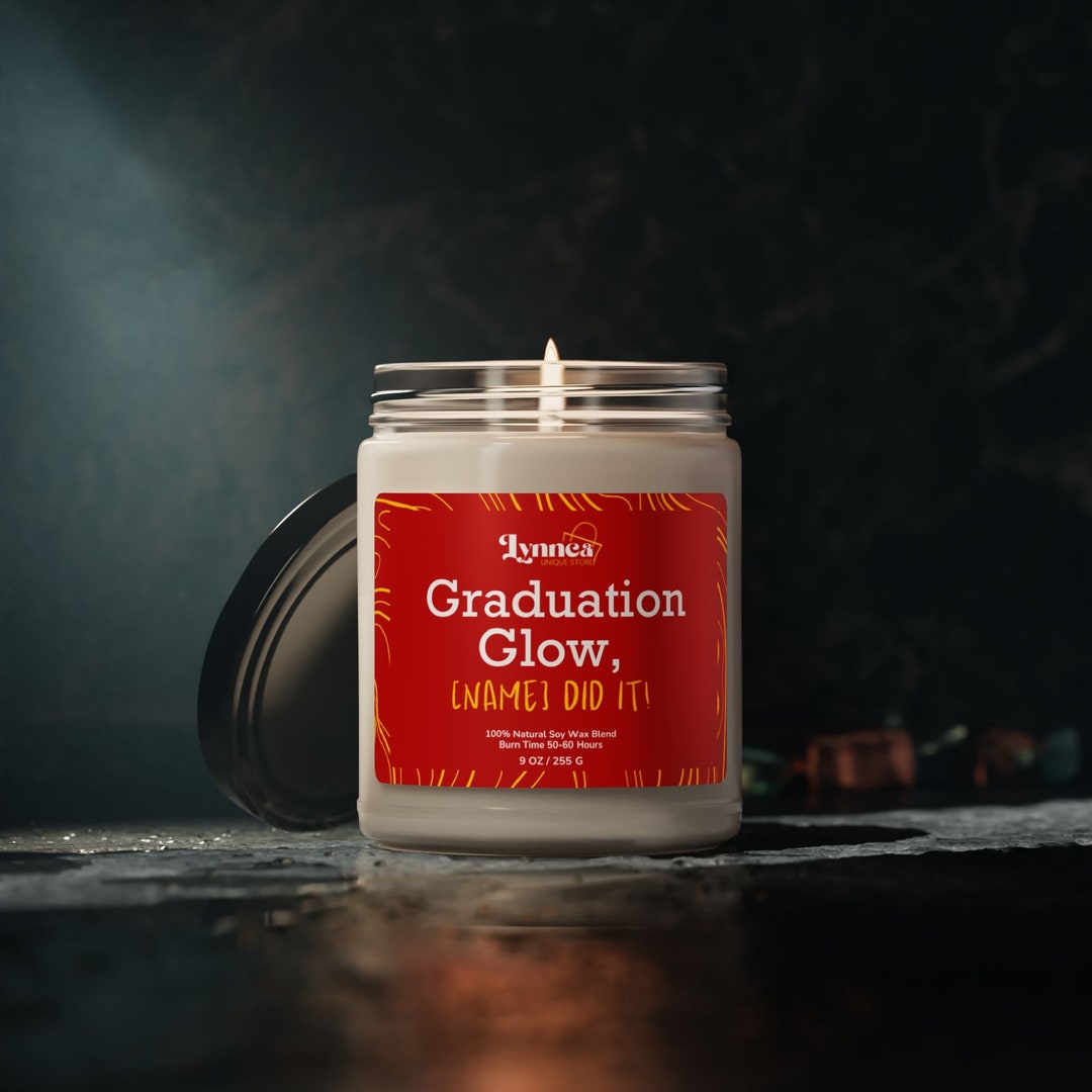 Graduation Glow, [name] Did It! - Personalized Graduation Candle ...