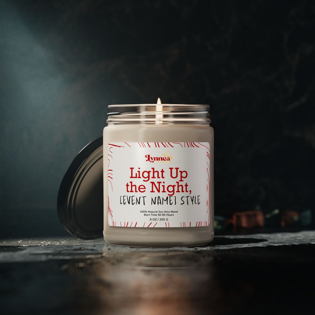 Custom Event Candle - 'light up the Night, [event Name] Style ...