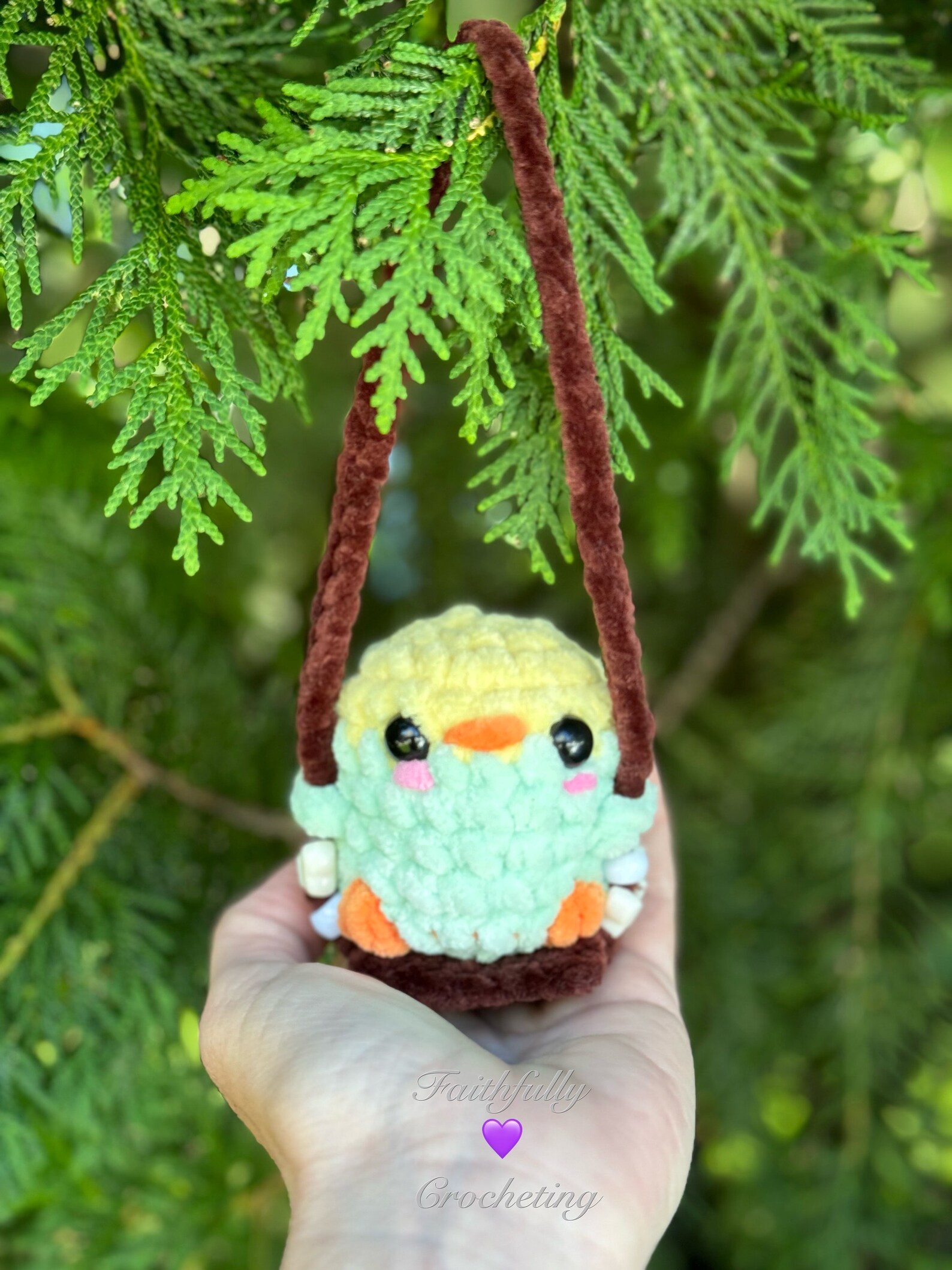 Baby Bird, Swinging Bird, Plush Bird in a Swing, Rear View Mirror ...