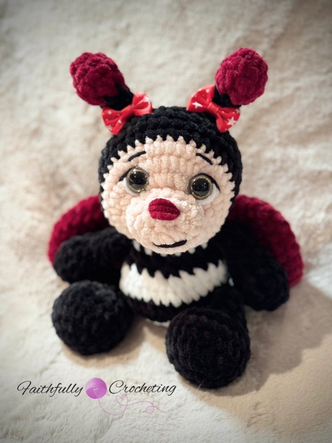 Plush Ladybug, Amigurumi Ladybug, Ready to Ship, Red Ladybug - Etsy
