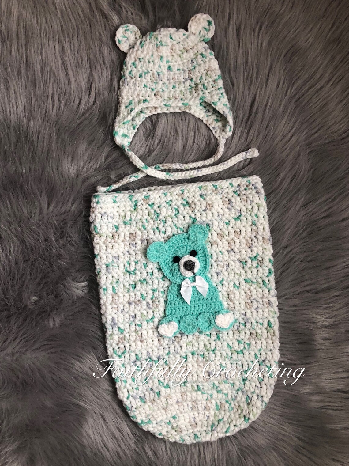 Baby Bear Set Cocoon and Bear Hat Newborn Baby Cocoon - Etsy